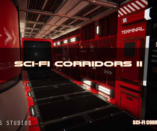 ArtStation - Sci-Fi Corridors II for the Unity engine | Game Assets
